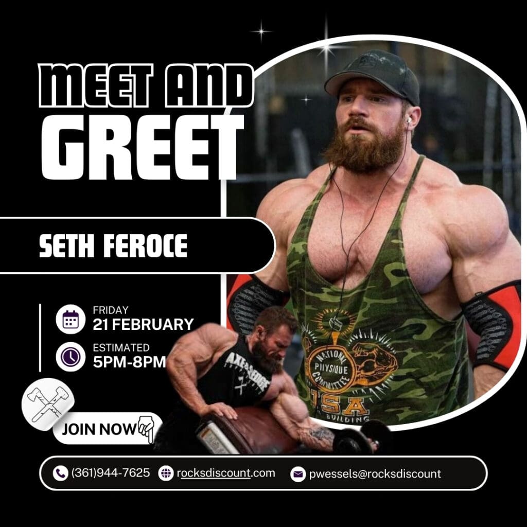 Seth Feroce meet and greet Rocks Discount Vitamins